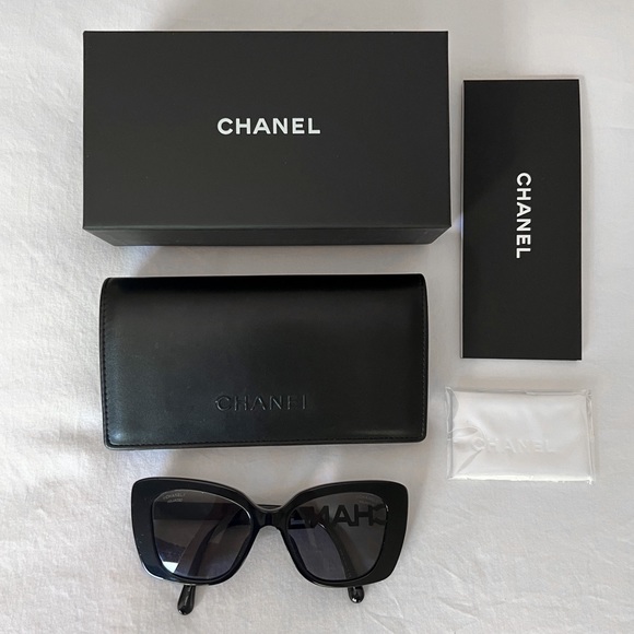 CHANEL | Accessories | Chanel Ch5422b Logo Sunglasses | Poshmark